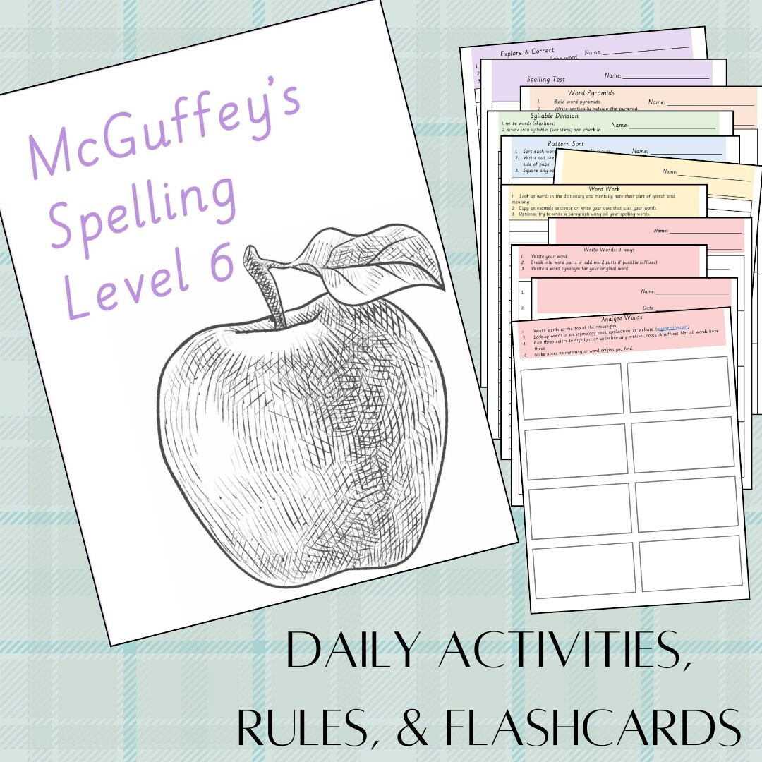 Mcguffey's Spelling Program: Level 6 - Etsy