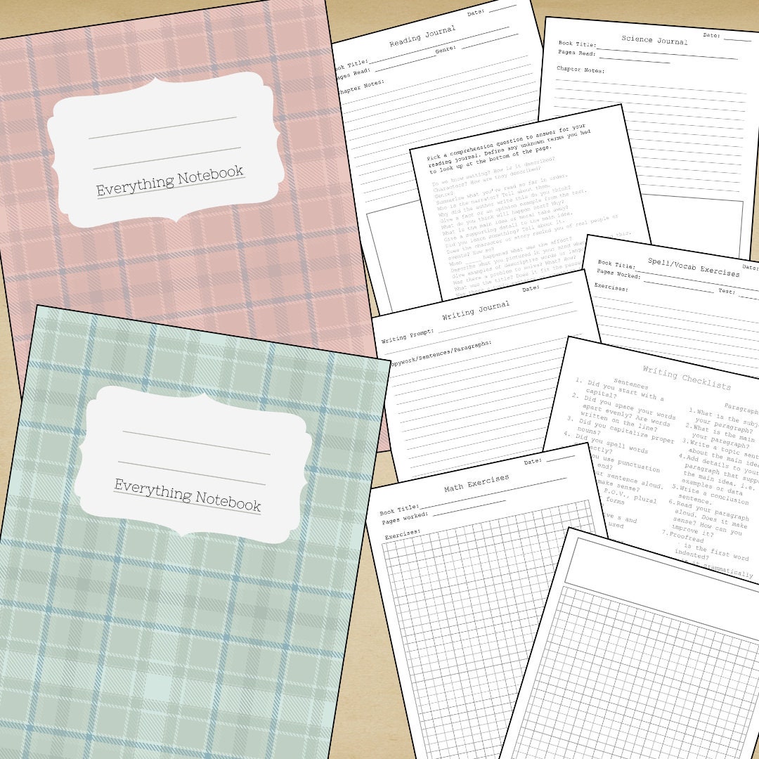 Gr. 3-5: Everything Notebook - Etsy