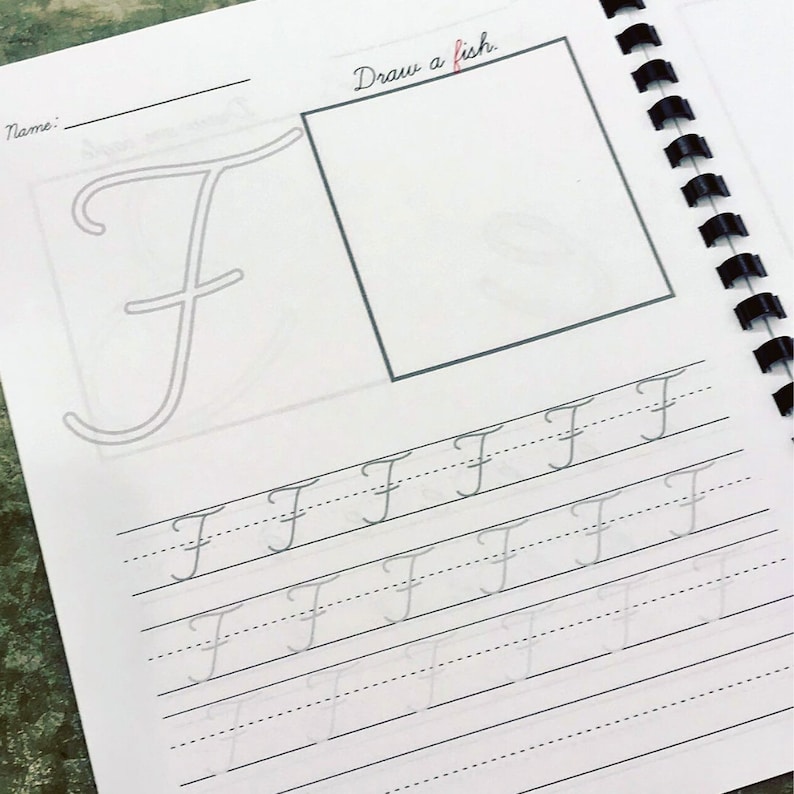 The Alphabet: D'nealin Cursive Handwriting Practice - Etsy Canada