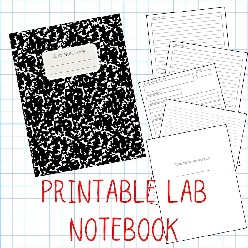 Printable Lab Report Notebook - Etsy