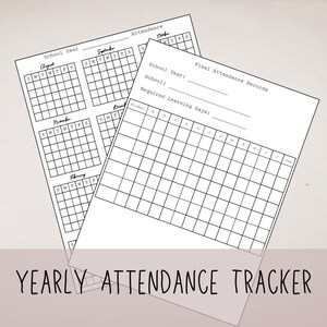 Homeschool Attendance Tracker - Etsy