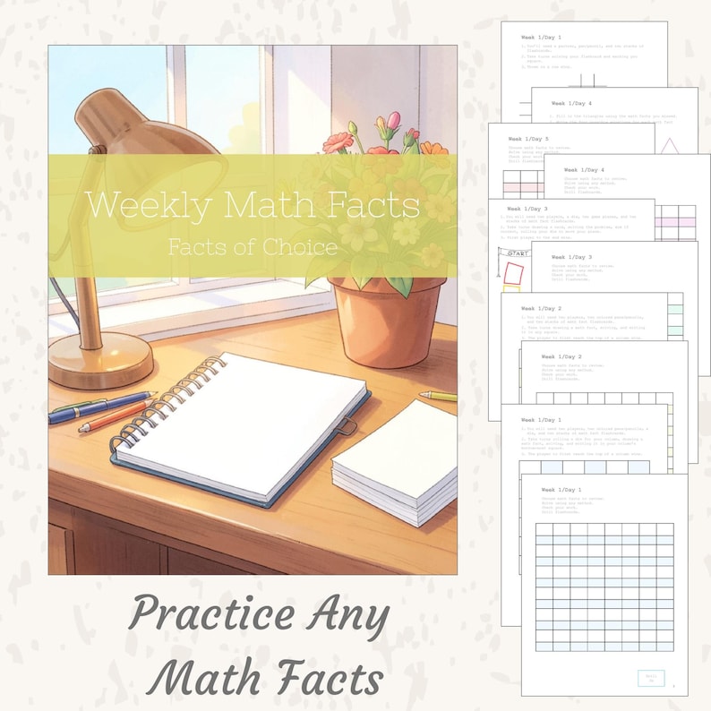 Weekly Math Facts: Facts of Choice - Etsy