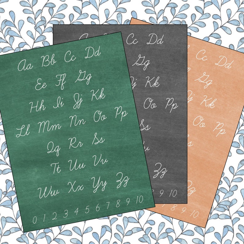 Alfabeto imprimible: cursiva y manuscrita D'Nealian - Etsy México