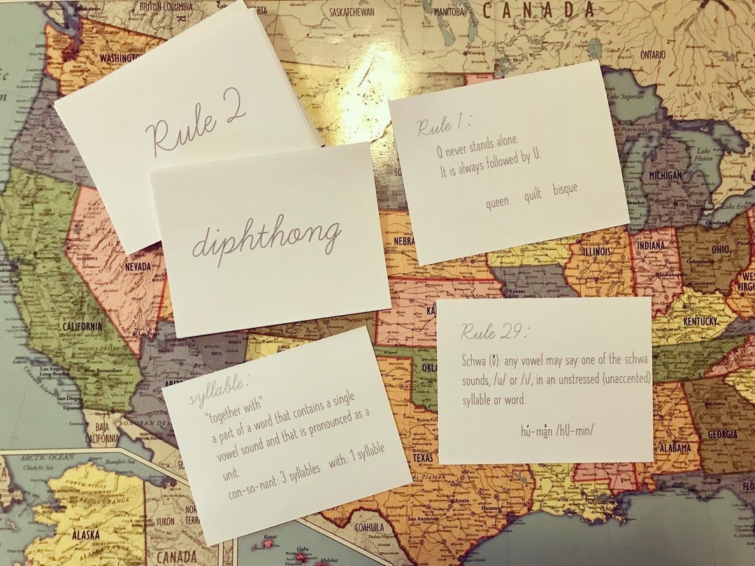 Spelling Rules, Spelling Terms, & Affixes Flashcards - Etsy