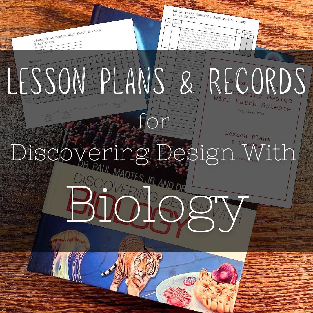 Berean Builders Discovering Design With Biology: Lesson Plans & Grades ...