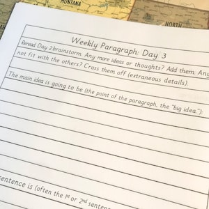 Weekly Paragraph Writing Workbook: Grades 4-6 - Etsy