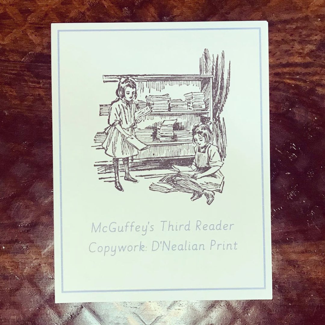 Mcguffey's 3rd Reader: D'nealian Print Copywork - Etsy