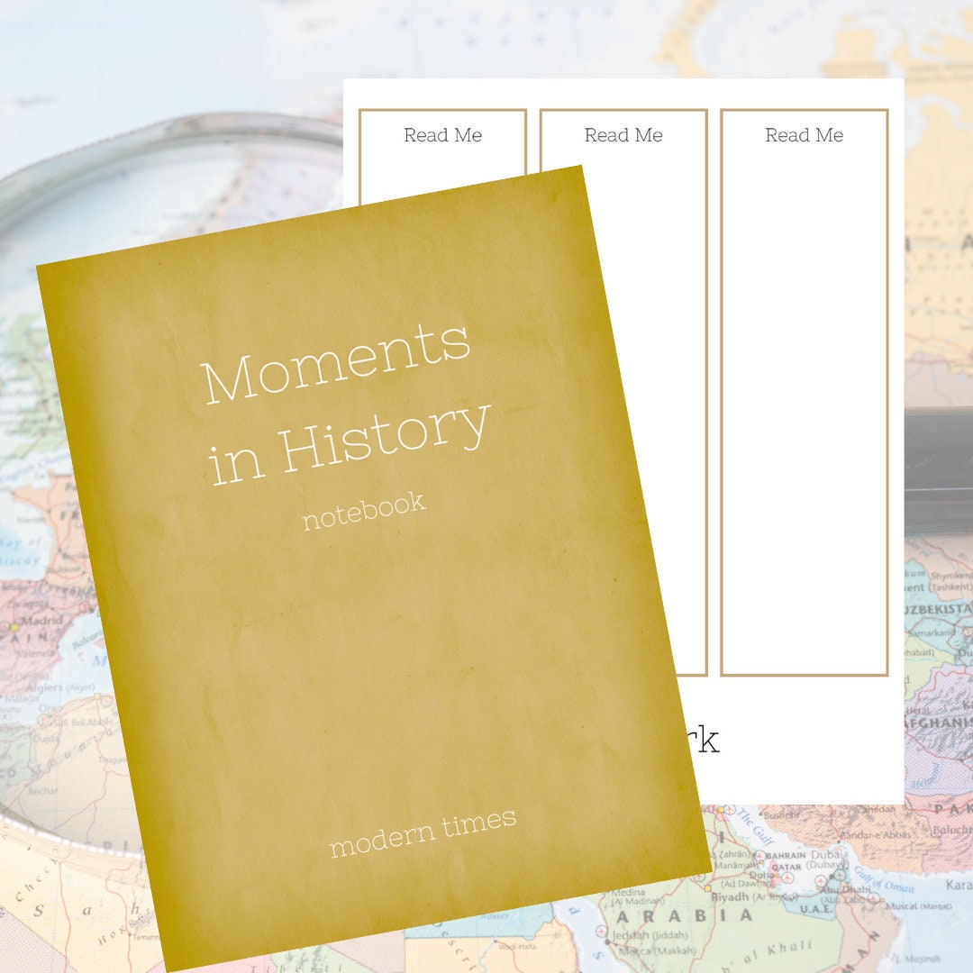 Moments in History: Modern Times Notebook - Etsy