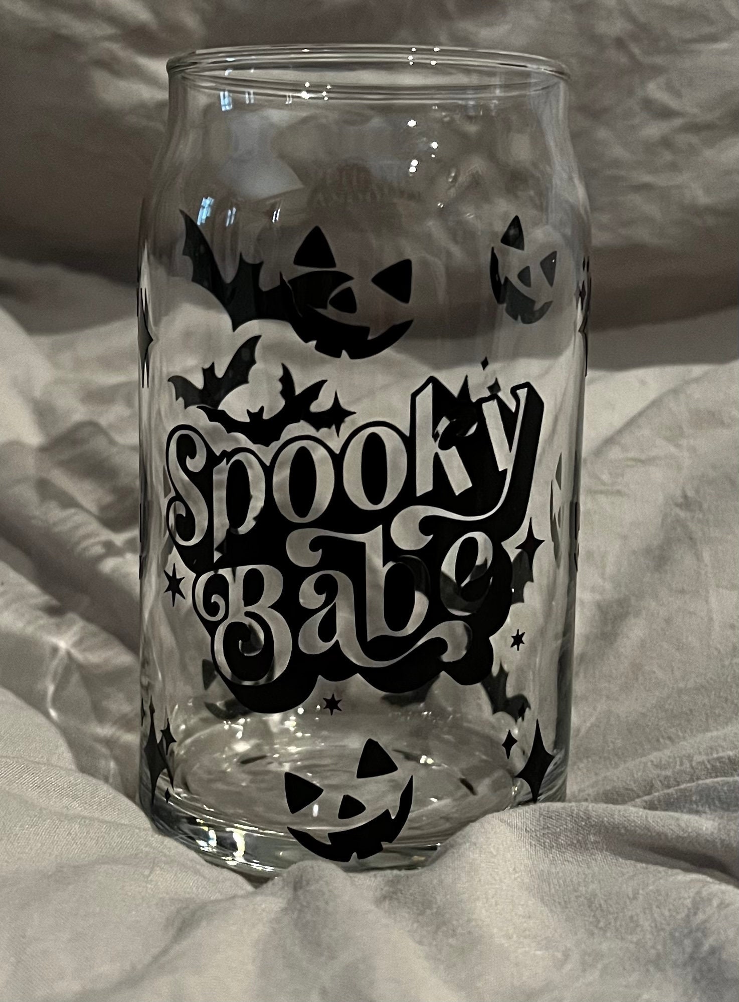 Spooky Babe Glass Cup / Halloween Cup - Etsy