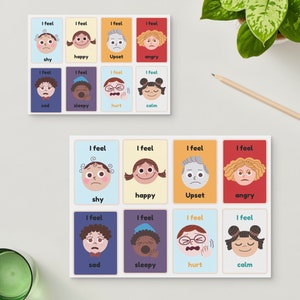 Emotions Visual Cards - Etsy