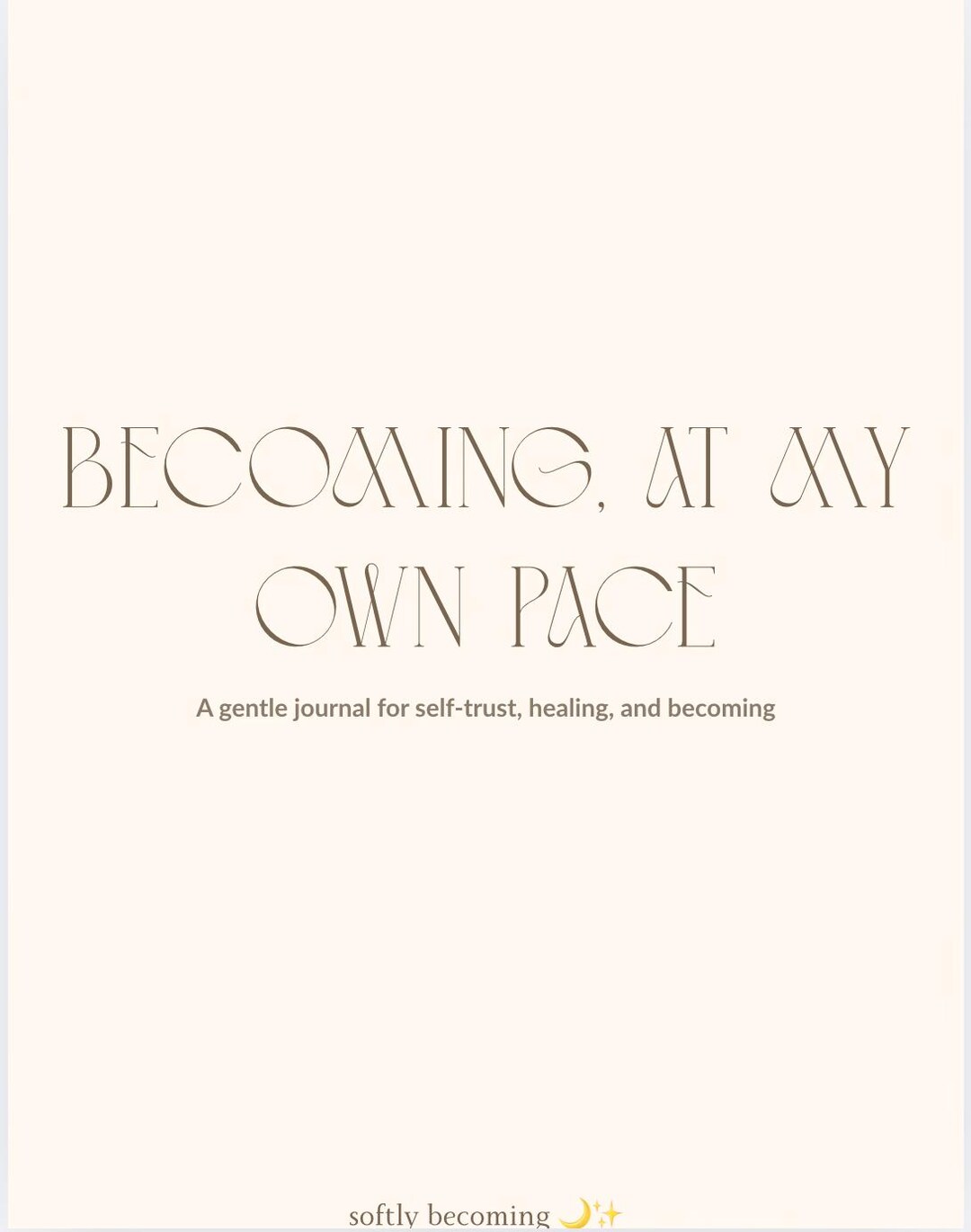 Becoming at My Own Pace Journal - Etsy