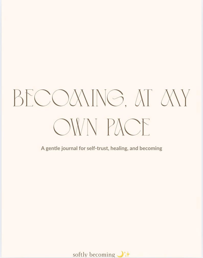 Becoming at My Own Pace Journal - Etsy