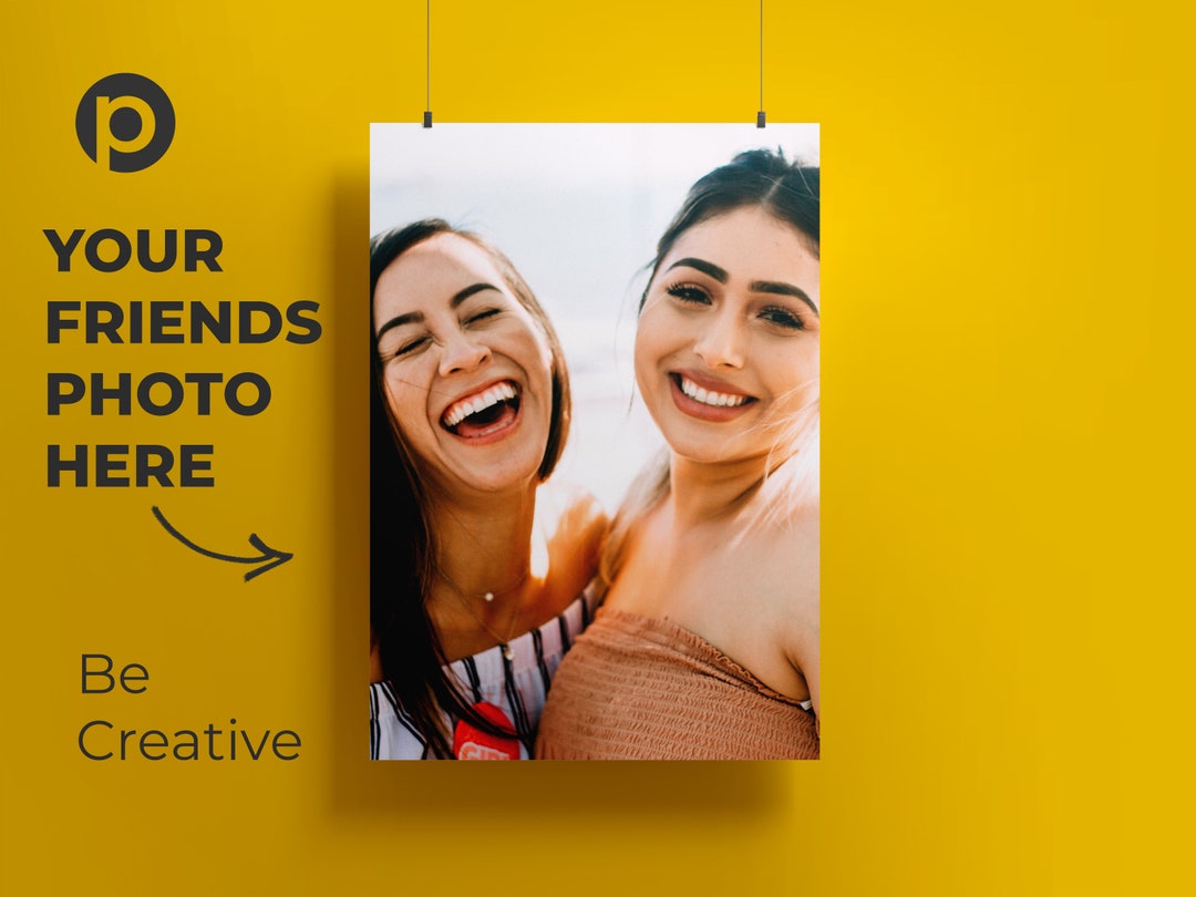 Poster With Your Friends Photo, Personalized Custom Size Poster ...