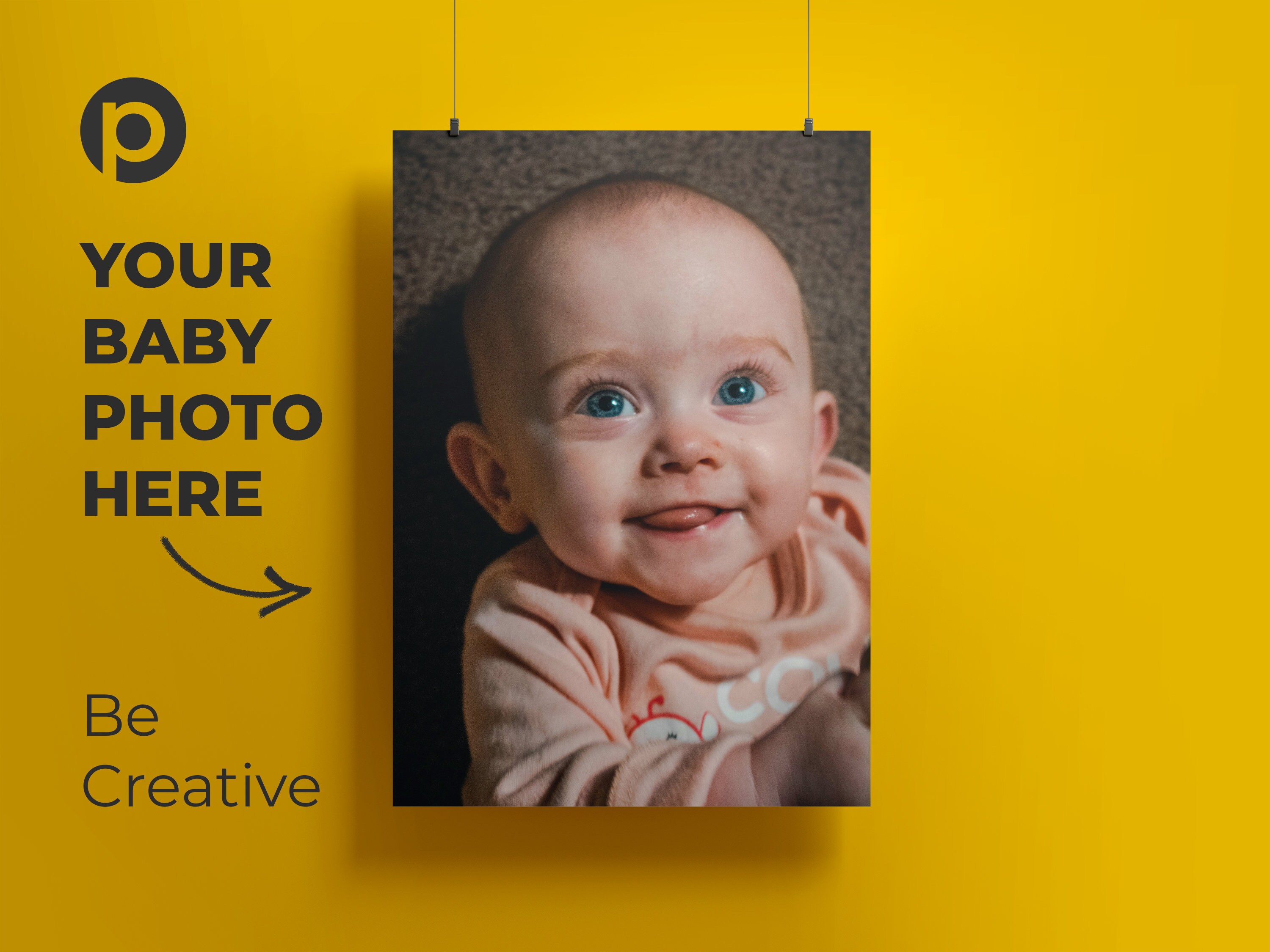 Poster With Your Baby Photo, Personalized Custom Baby Size Poster ...