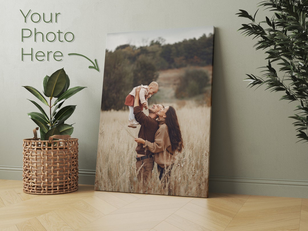 Canvas With Your Family Photo, Personalized Custom Size Poster ...