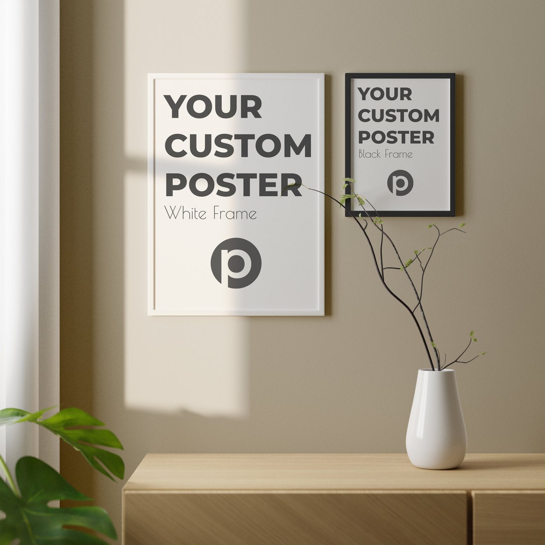 Framed Poster With Your Photo Personalized Custom Size - Etsy