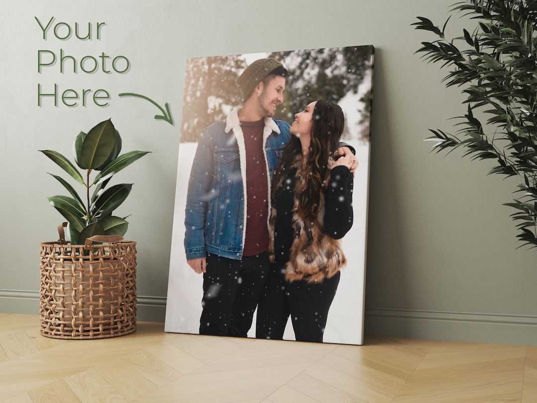 Canvas With Your Couple Photo, Personalized Custom Size Poster ...