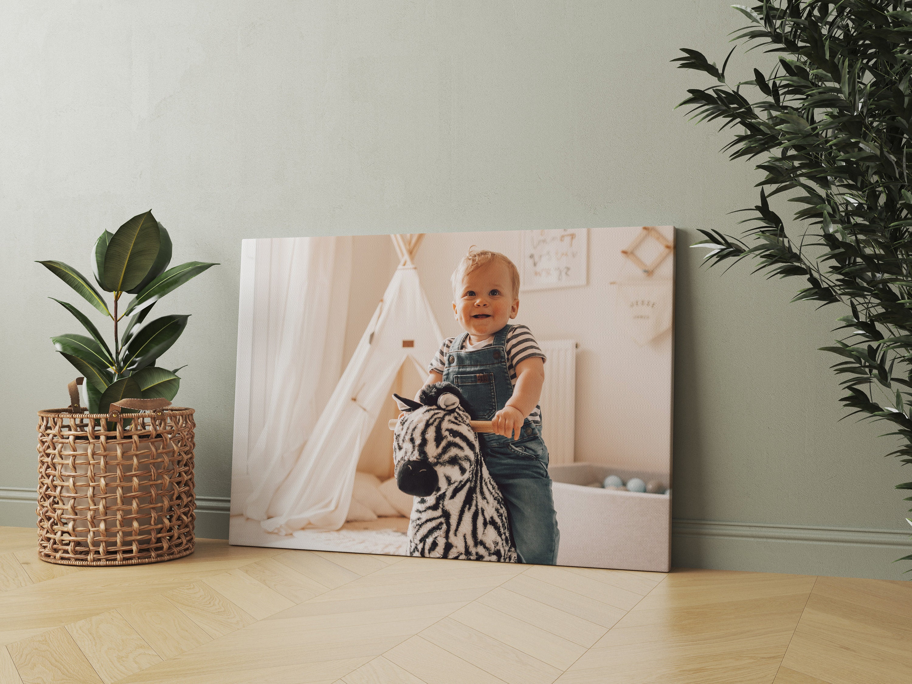Canvas With Your Baby Photo Personalized Custom Baby Size - Etsy