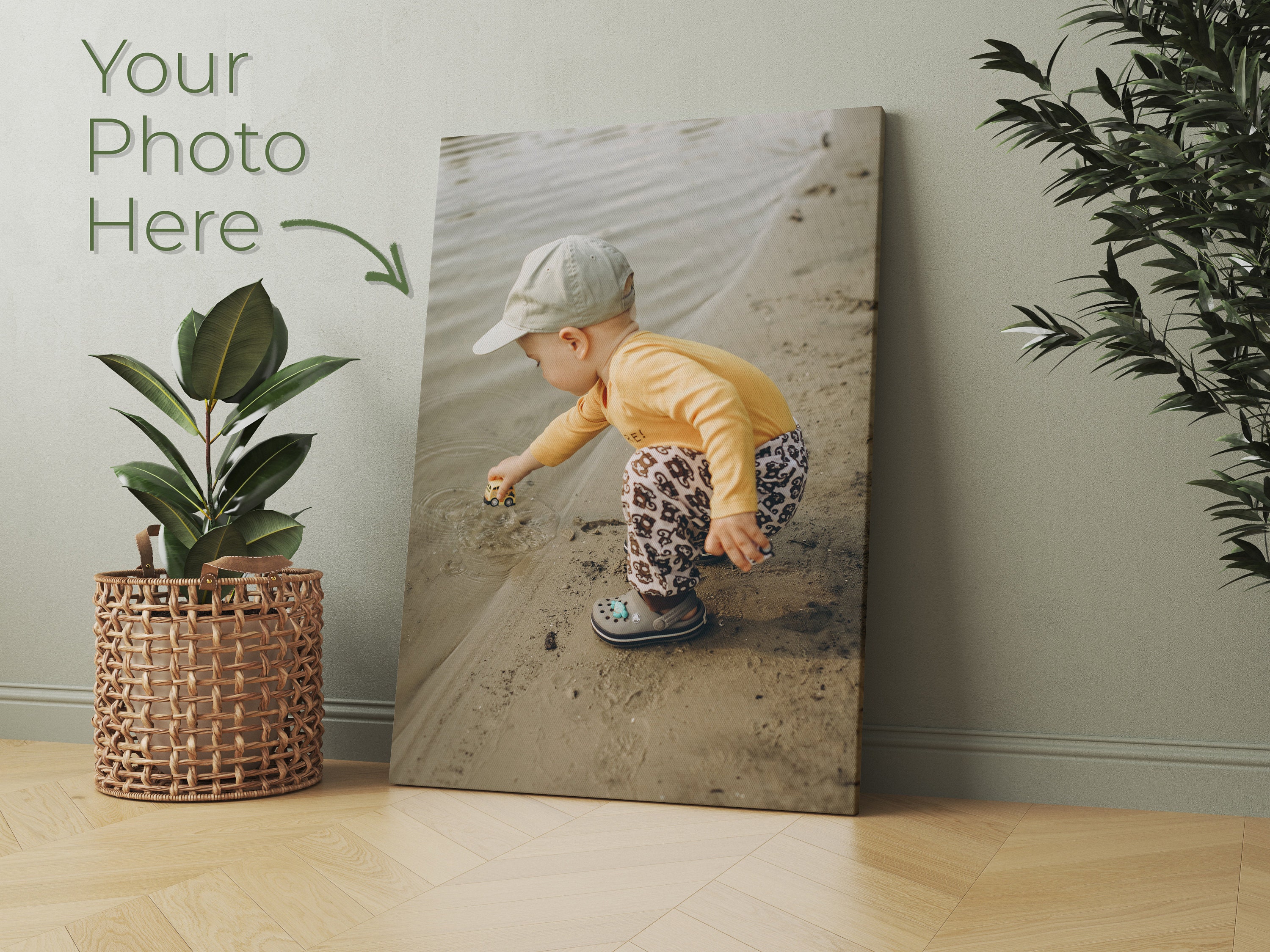 Canvas With Your Baby Photo, Personalized Custom Baby Size Poster ...