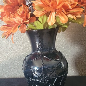 Gothic Vase; Black Vase; Halloween Spooky Web; Gothic/emo Decor; Creepy ...