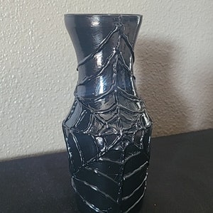 Gothic Vase; Black Vase; Halloween Spooky Web; Gothic/emo Decor; Creepy ...
