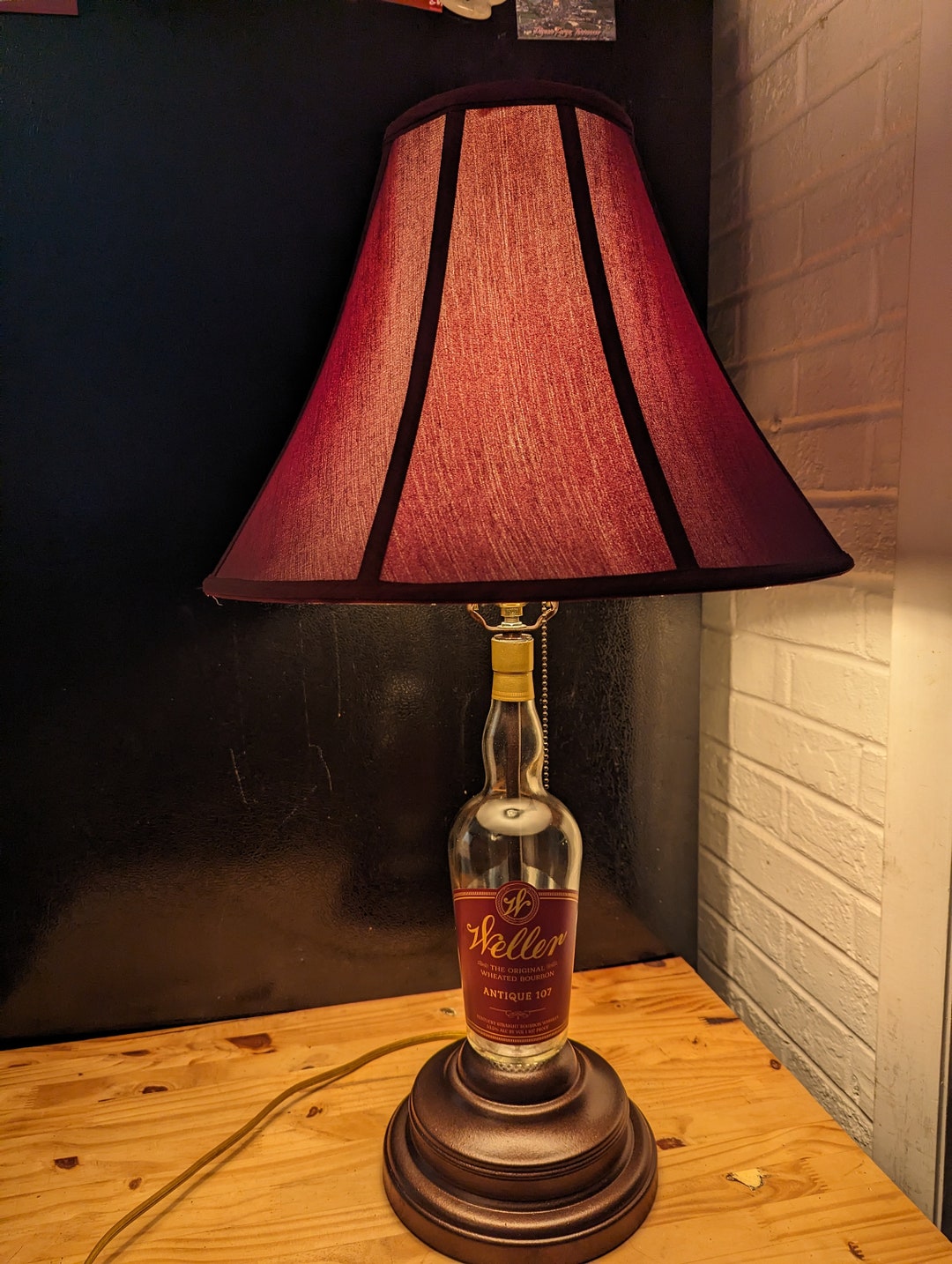 Weller Bourbon Whiskey Lamp With Metal Base - Etsy