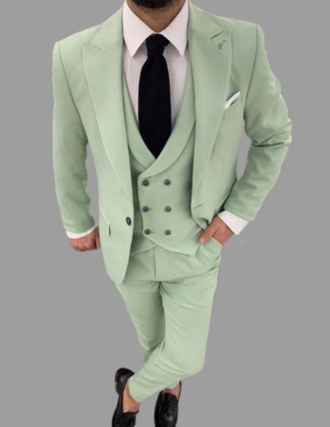 Men Suit Sage Green Wedding Wear Suits 3 Piece Slim Fit - Etsy