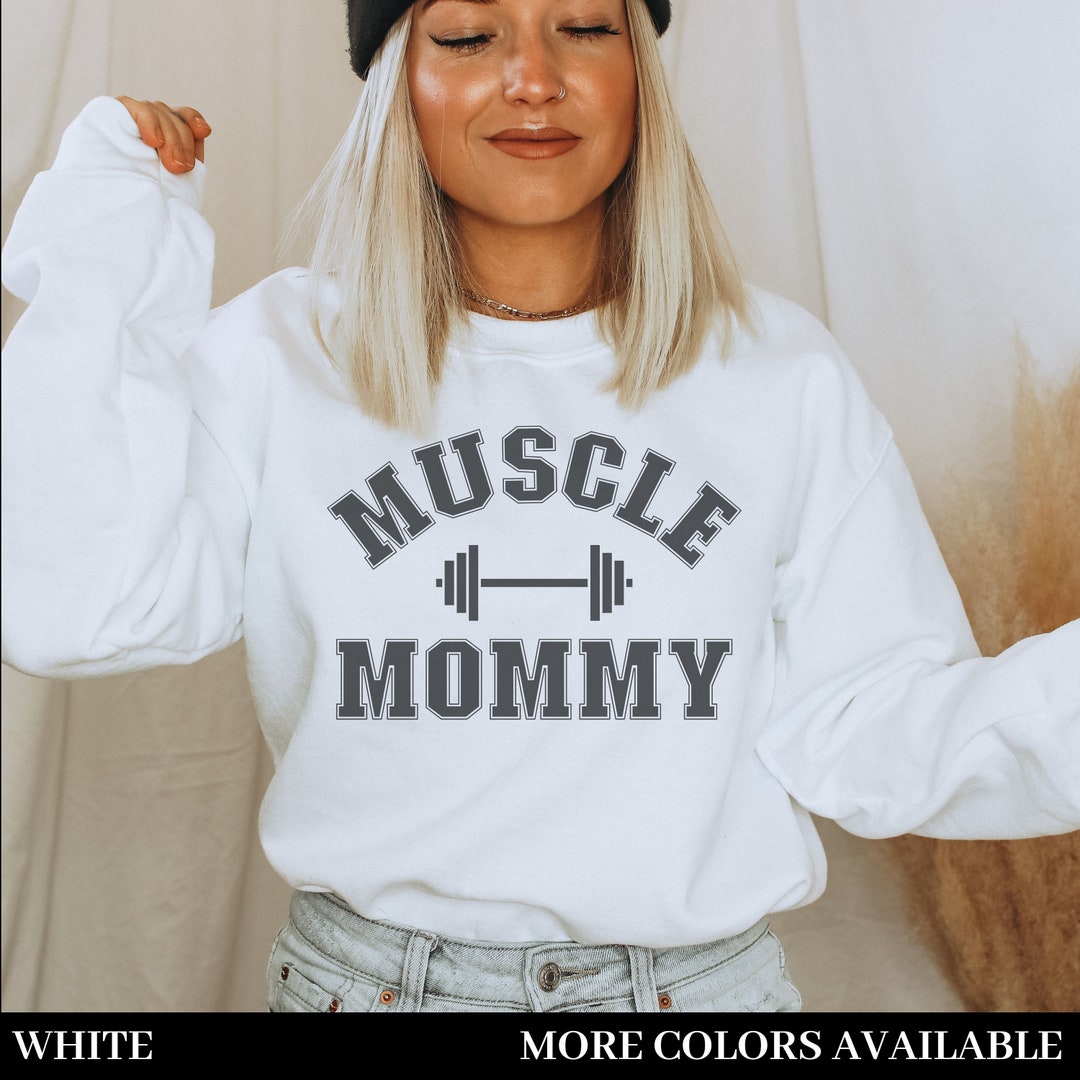 Gym Mom Shirt, Muscle Mommy Shirt, Fit Mom Crew Neck, I Work Out Shirt ...