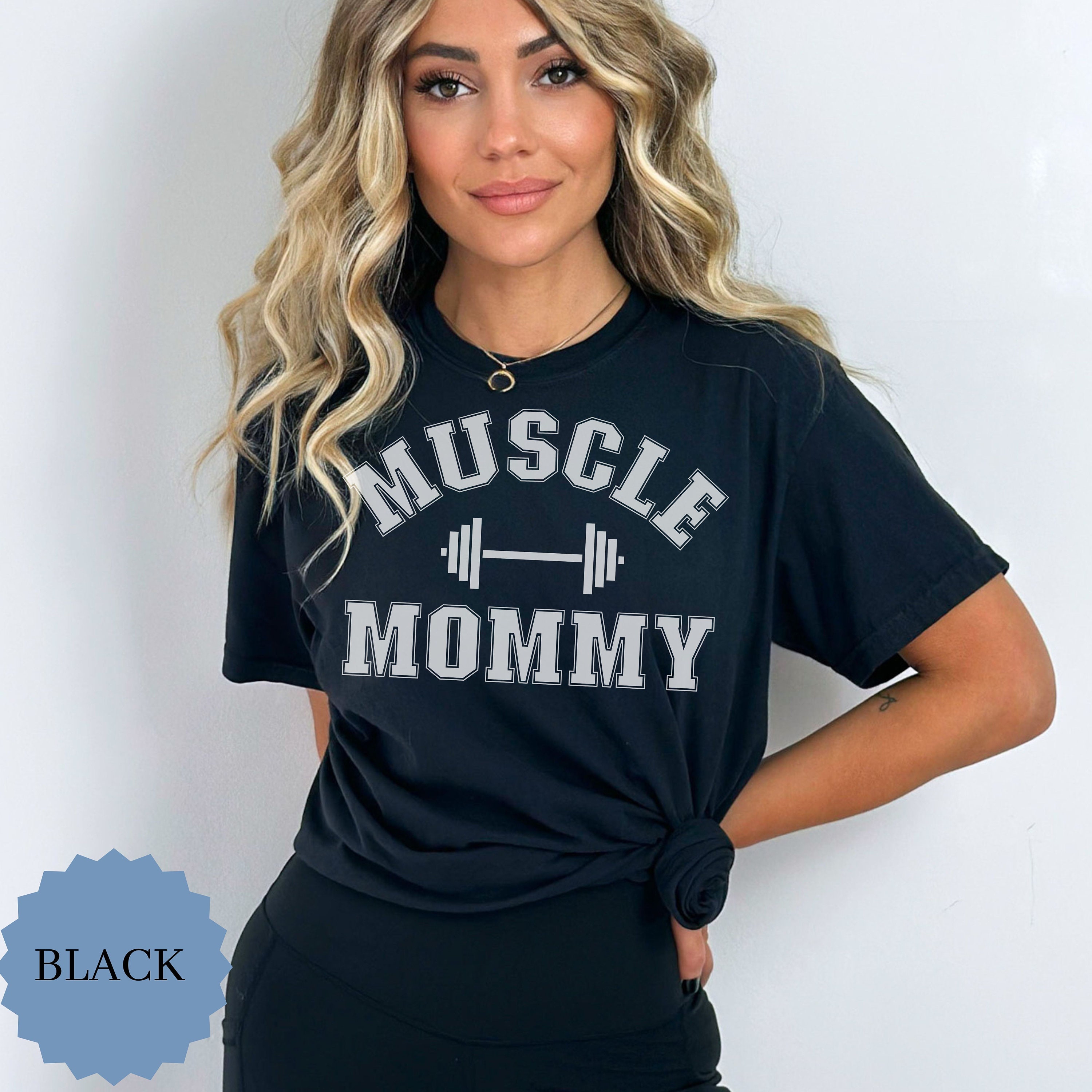 Gym Mom Shirt, Muscle Mommy Shirt, Fit Mom Crew Neck, I Work Out Shirt ...