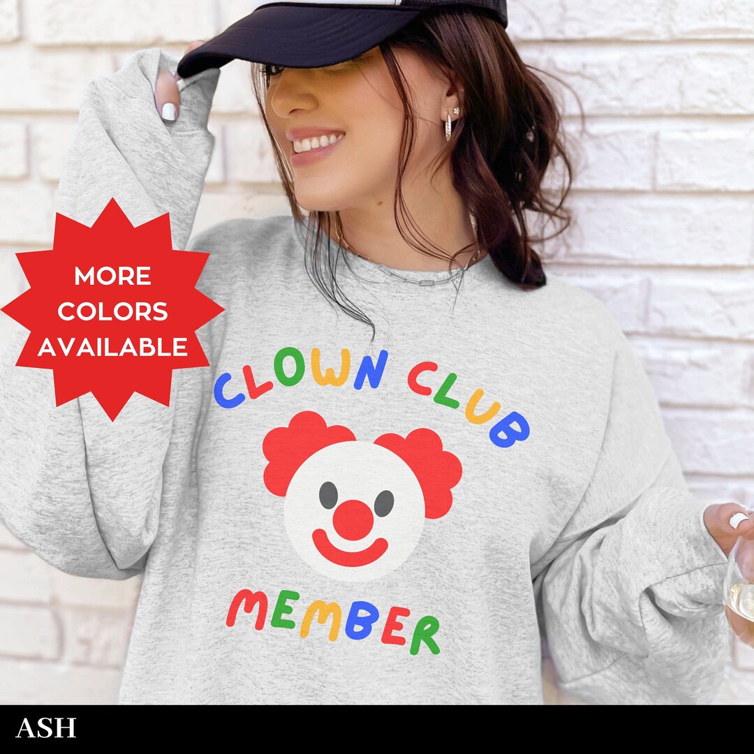 Clown Club Sweatshirt, Clowncore Shirt, Kidcore Clothing, Retro Circus ...
