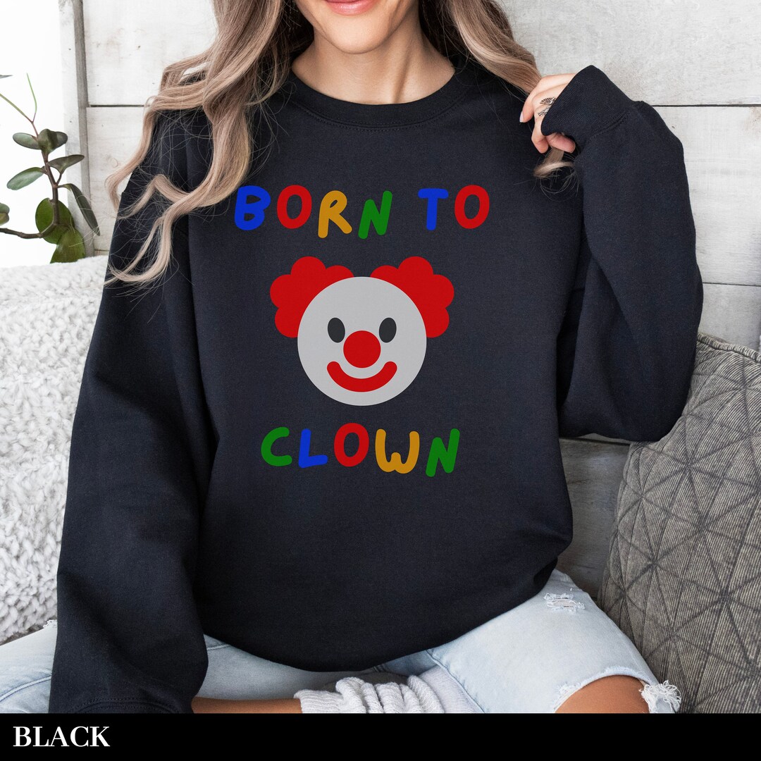 Clown Sweatshirt, Clowncore Shirt, Kidcore Clothing, Retro Circus Tee ...