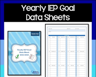 IEP Goal Monitoring Data Notepad | 50 Sheets - Etsy