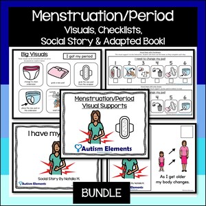 Period or Menstruation Visual Supports BUNDLE- Autism- Self Care ...