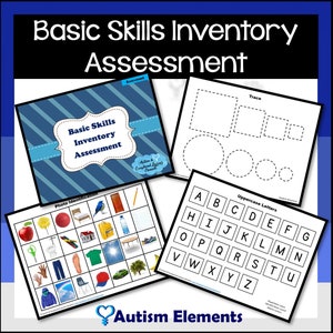 Basic Skills Inventory Assessment- SPED & Autism Resources - Etsy