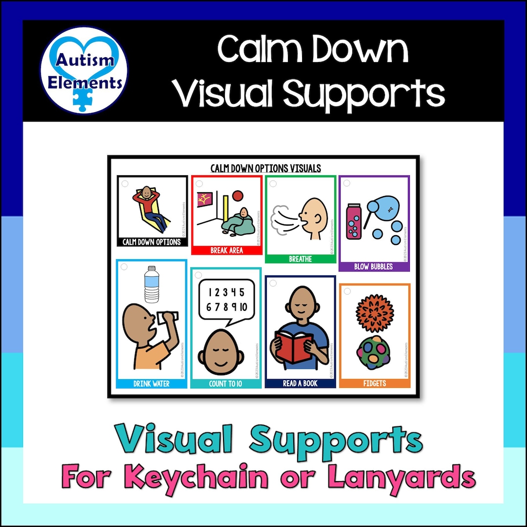 Calm Down Visual Supports- SEL- Behavior- Autism- SPED - Etsy