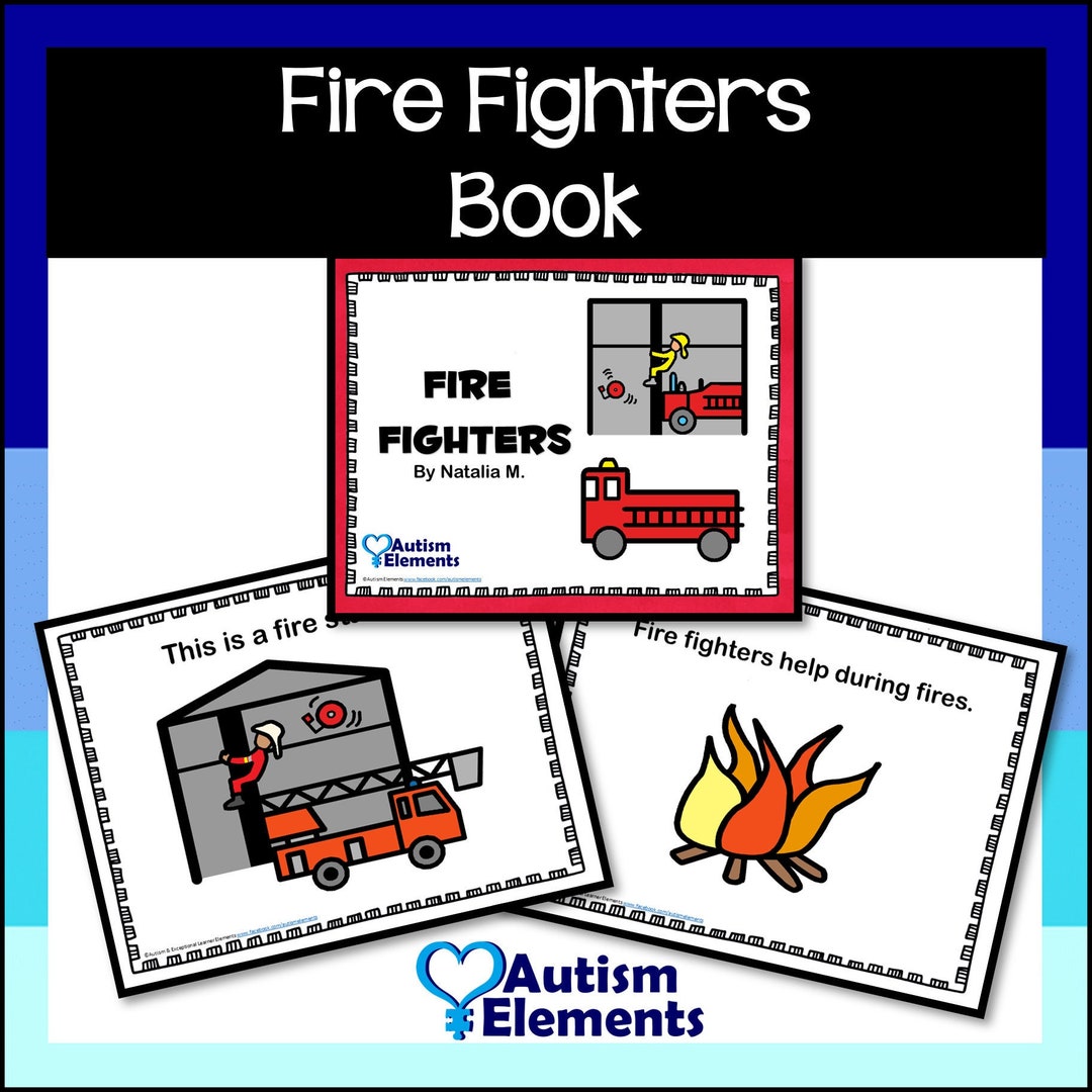 Fire Fighters Book Fall Fire Safety-autism & SPED Resources - Etsy