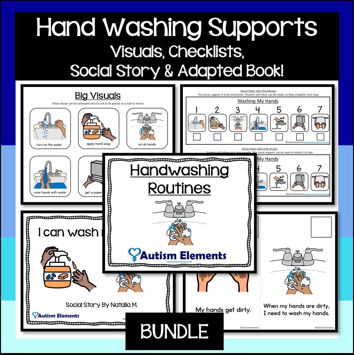 Handwashing Visual Supports- BUNDLE - Autism- Self Care- Hygiene - Etsy