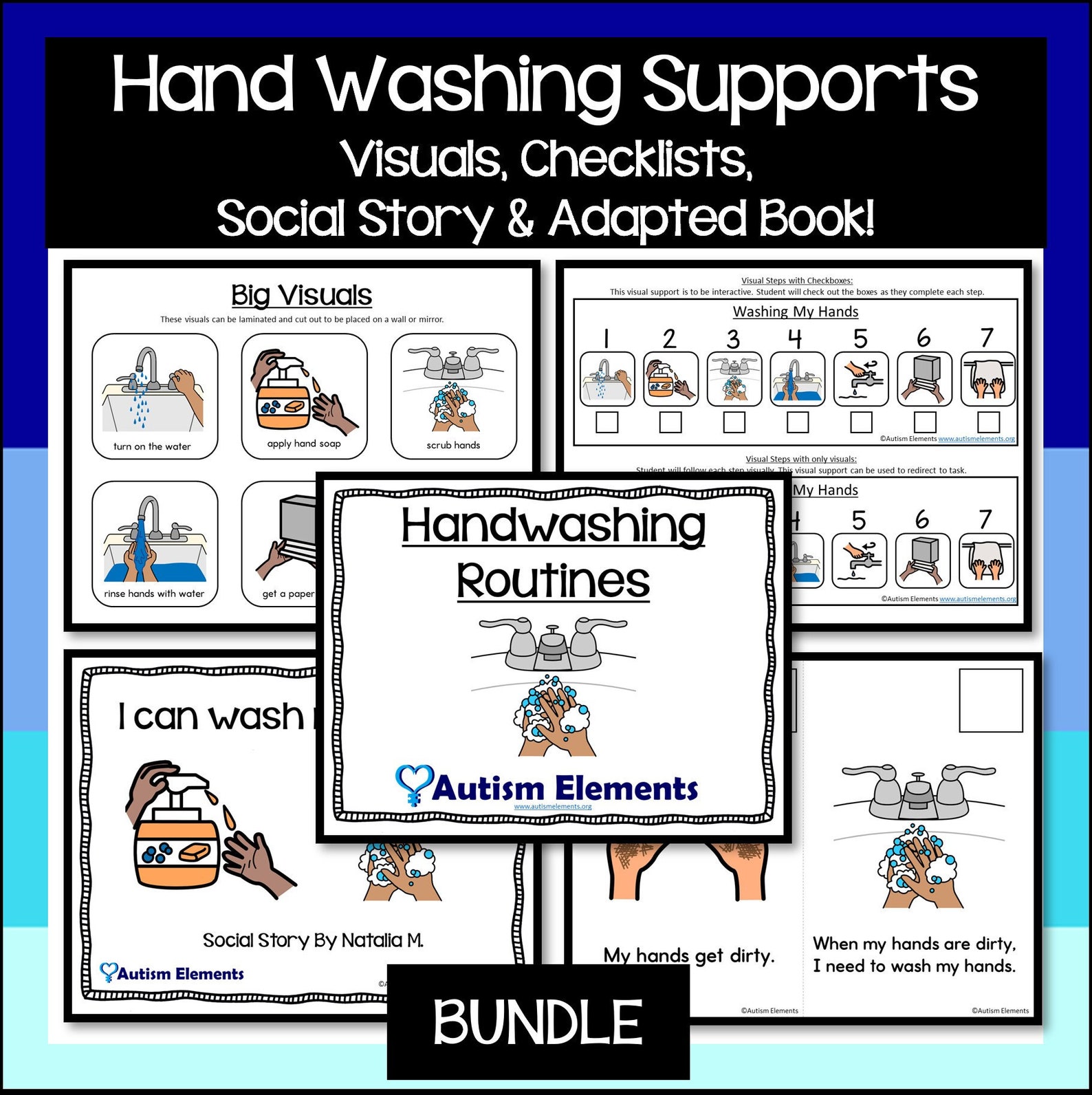 Handwashing Visual Supports- BUNDLE - Autism- Self Care- Hygiene - Etsy
