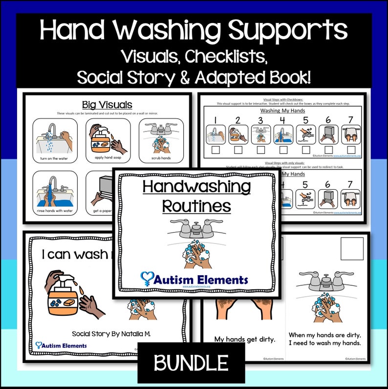 Handwashing Visual Supports- BUNDLE - Autism- Self Care- Hygiene - Etsy