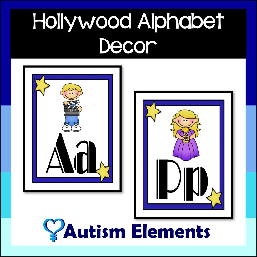 Hollywood Theme Alphabet- Classroom Decorations- Alphabet Posters - Etsy