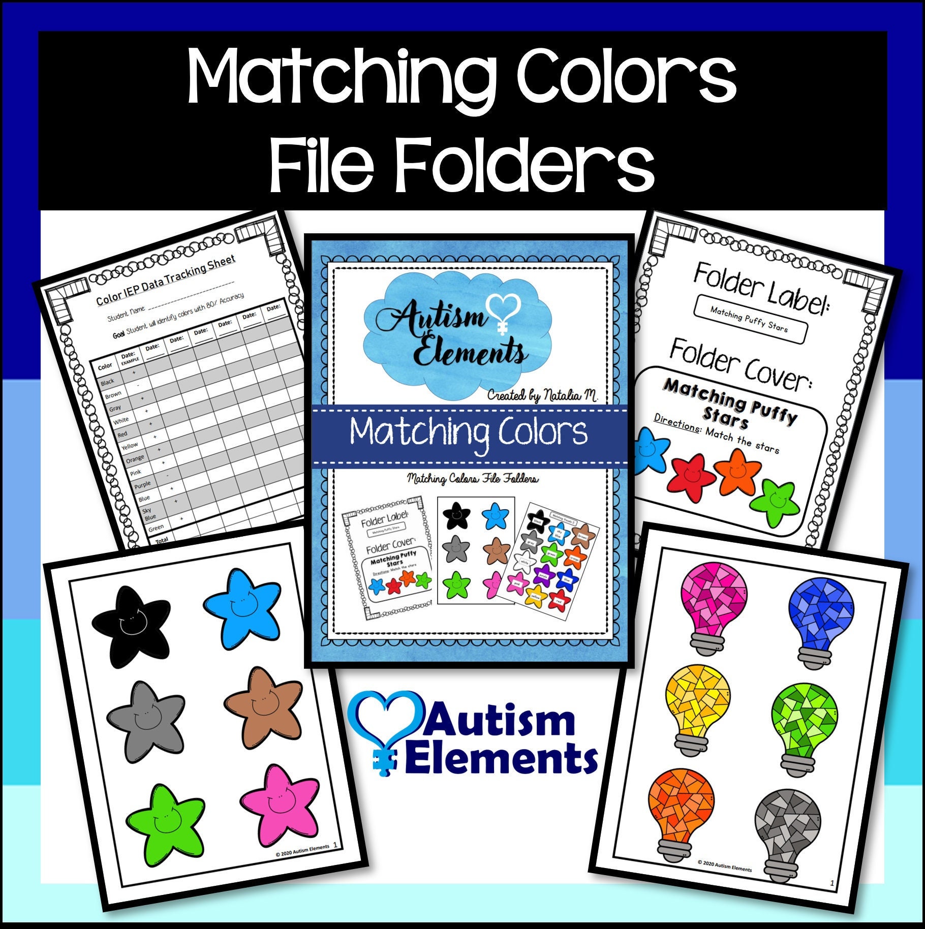 Printable Digital Color Matching File Folders- SPED & Autism Resources ...
