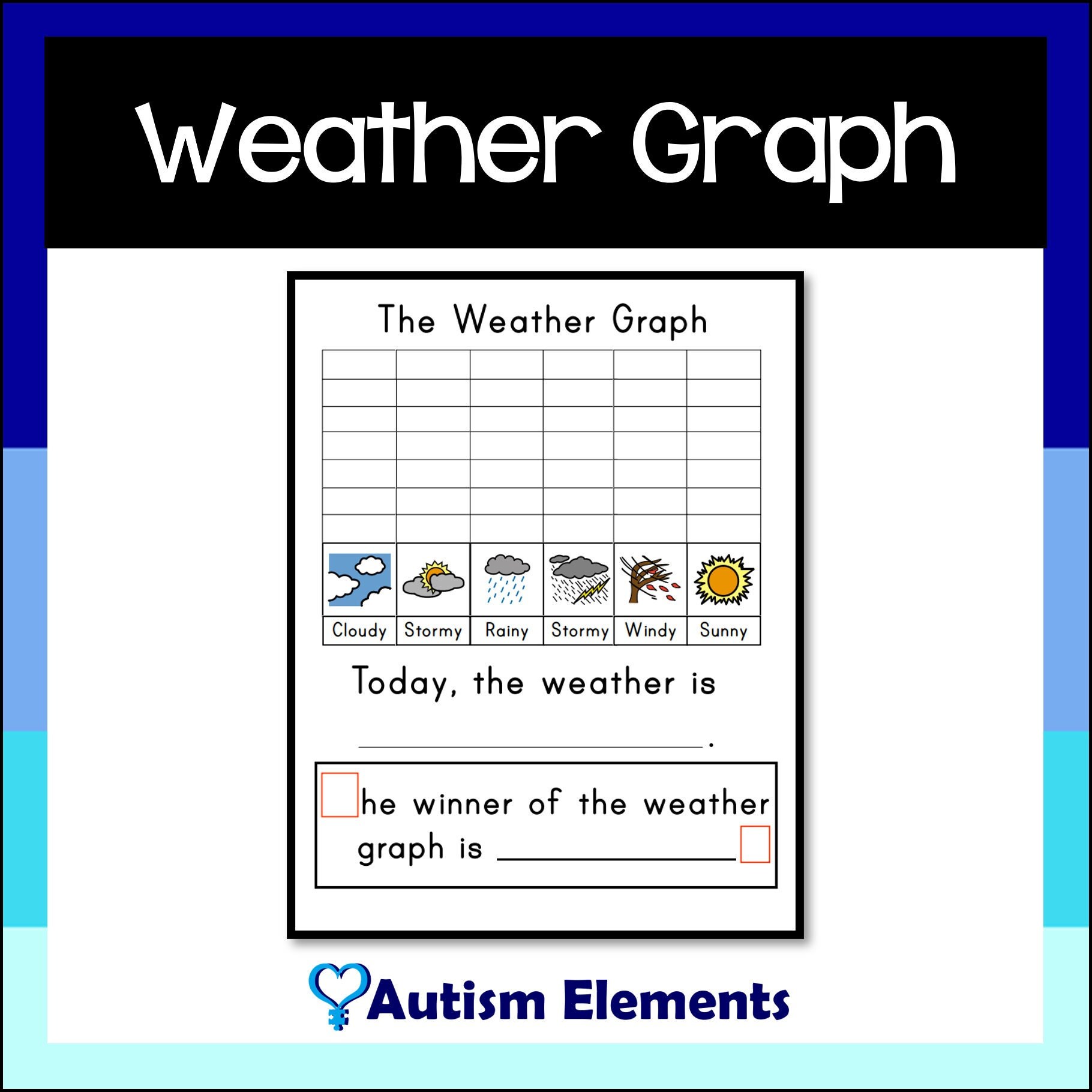 Simple Weather Graph- Graphing- SPED & Autism Resources - Etsy