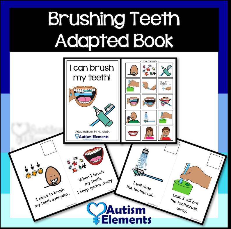 Brushing Teeth Visual Support- Social Story- Adapted Book- BUNDLE ...