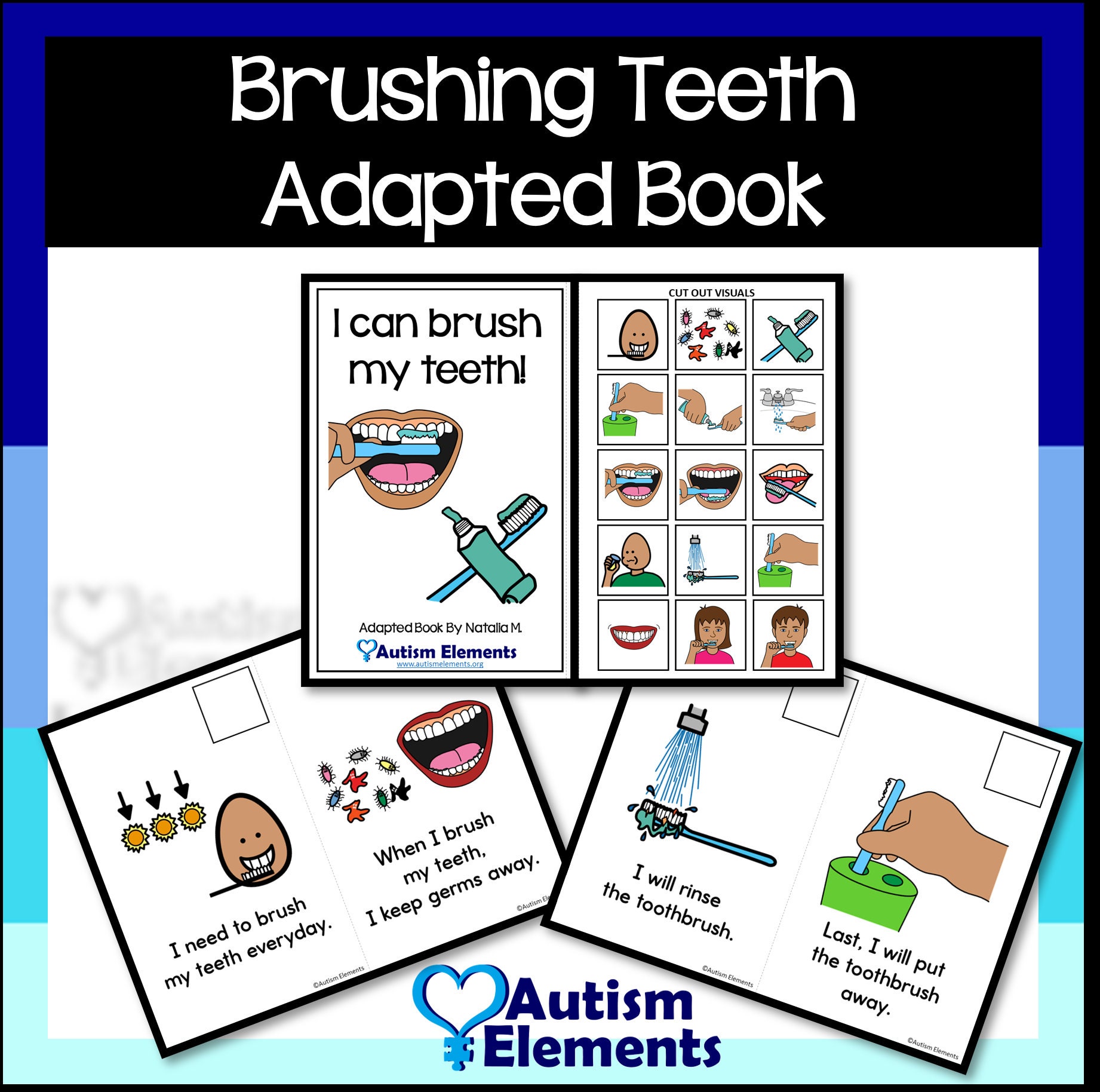 Brushing Teeth Visual Support- Social Story- Adapted Book- BUNDLE ...