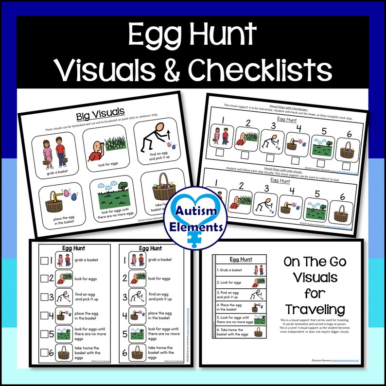 Egg Hunt Visual Supports BUNDLE- Autism -special Education - Etsy