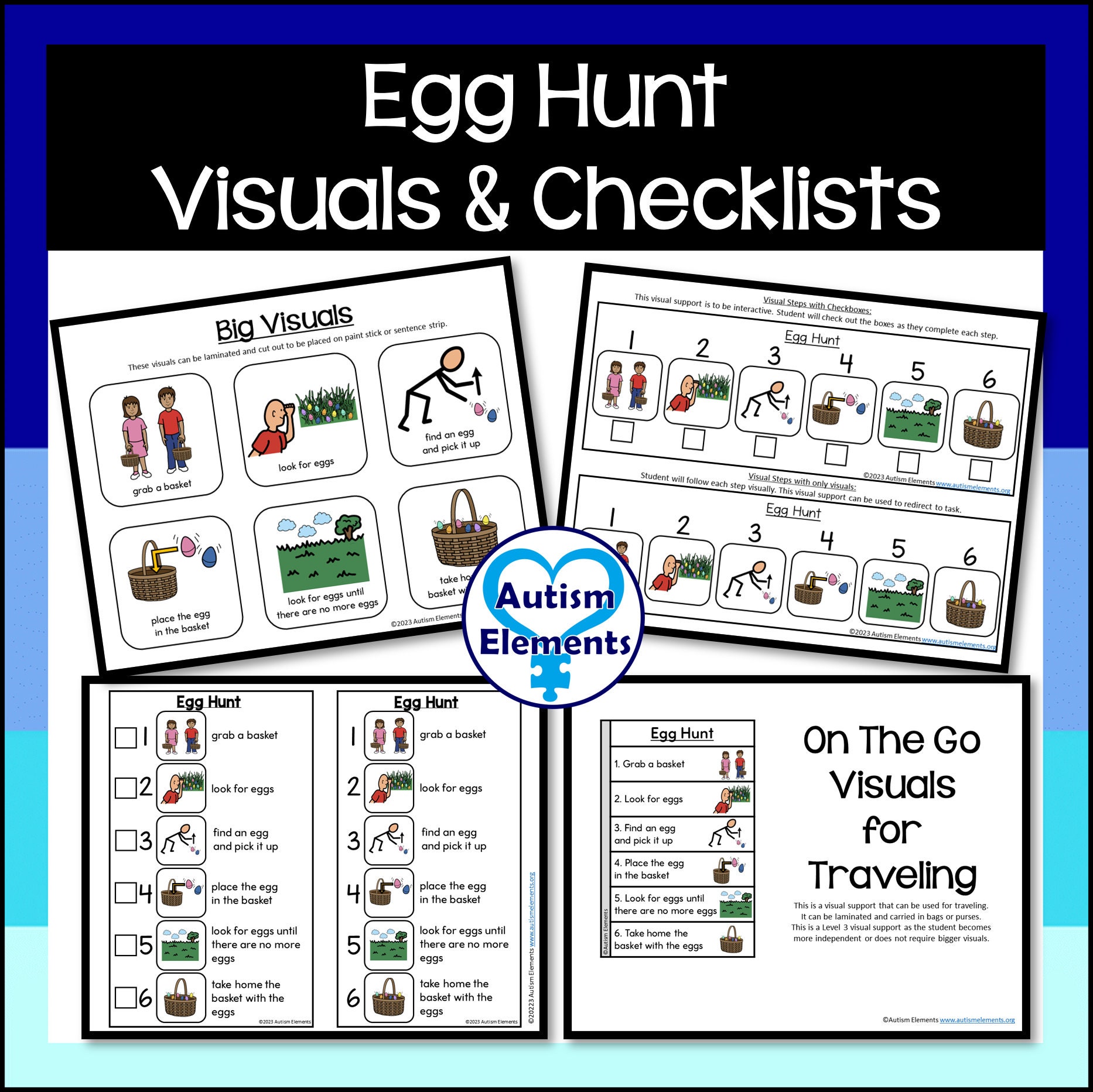 Egg Hunt Visual Supports BUNDLE- Autism -special Education - Etsy
