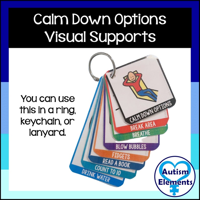 Calm Down Visual Supports PHYSICAL Set- SEL- Behavior- Autism- SPED - Etsy