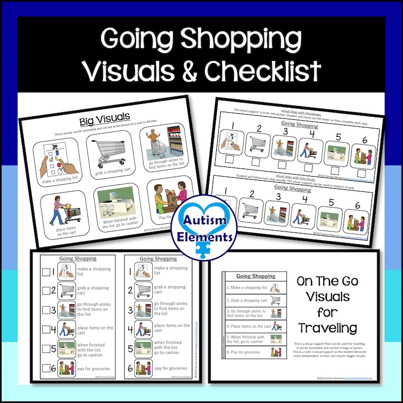 Going Shopping Visual Supports BUNDLE Autism Special Education - Etsy