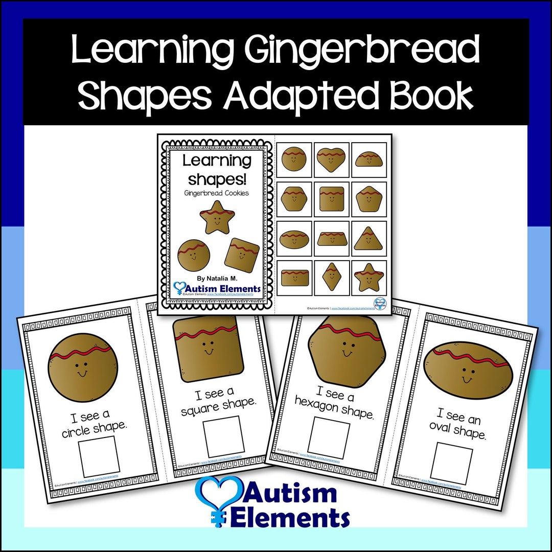 Learning Gingerbread Shapes Interactive Adapted Book - Winter/christmas ...