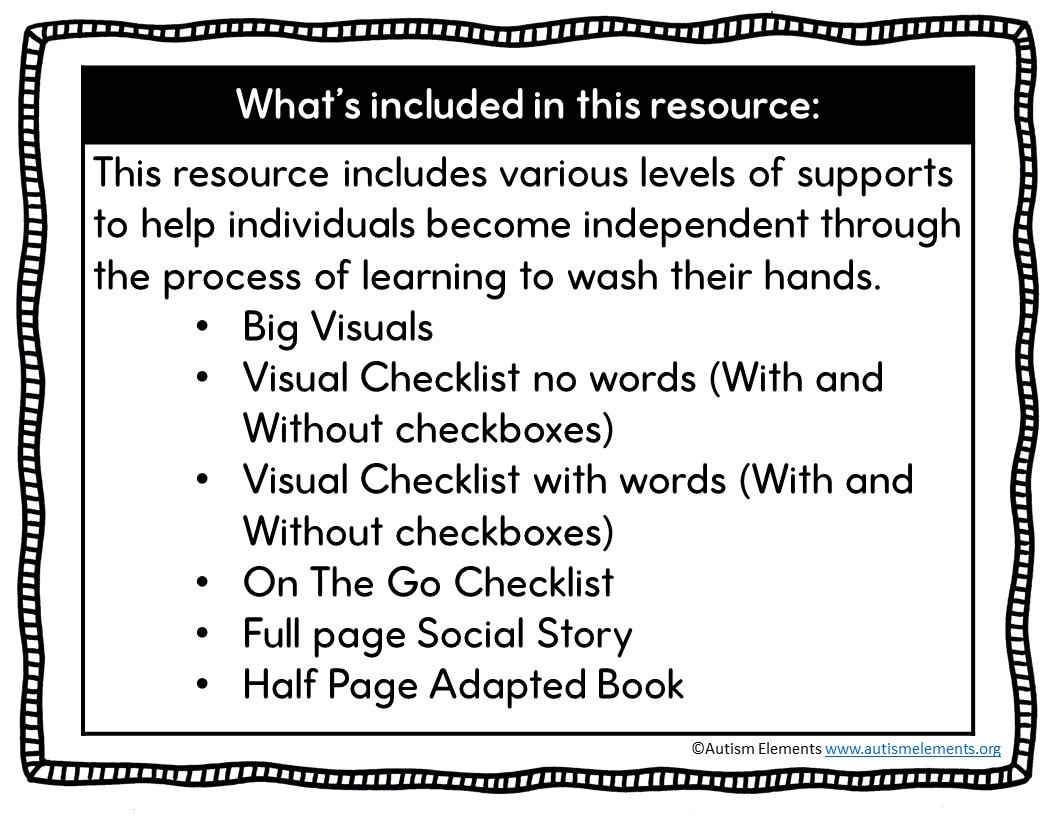 Handwashing Visual Supports- BUNDLE - Autism- Self Care- Hygiene - Etsy